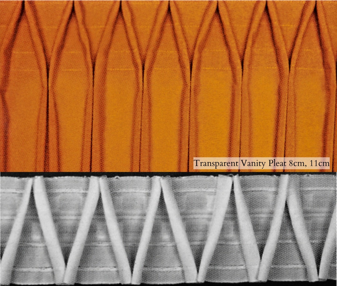 Transparent Vanity Type Pleated Curtains Tape| 8cm or 11cm Wide Multi ...