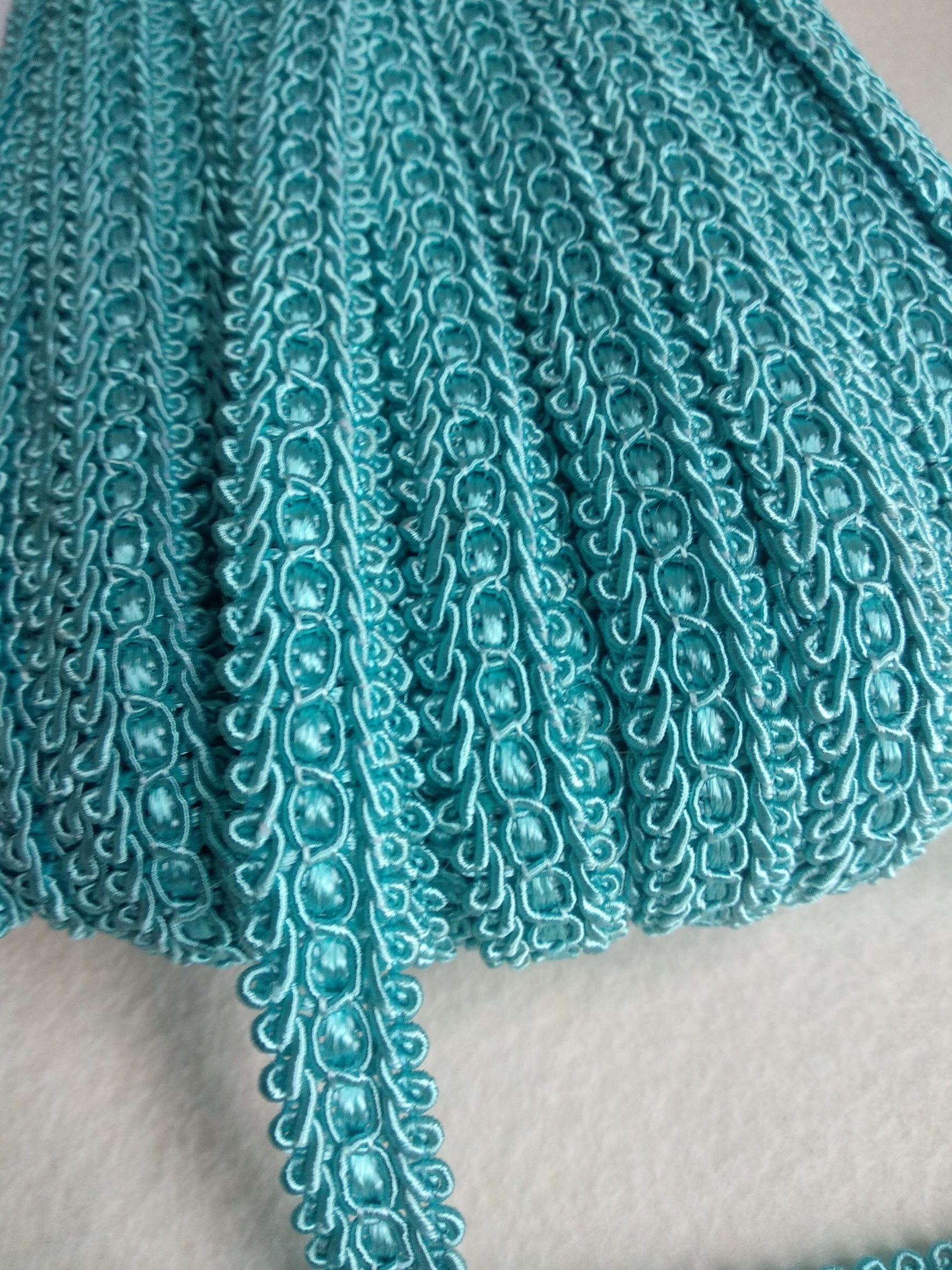 Sea Blue Braid Fringe Trims|1.8cm - 0.71 Inch Gimp Braid Upholstery ...