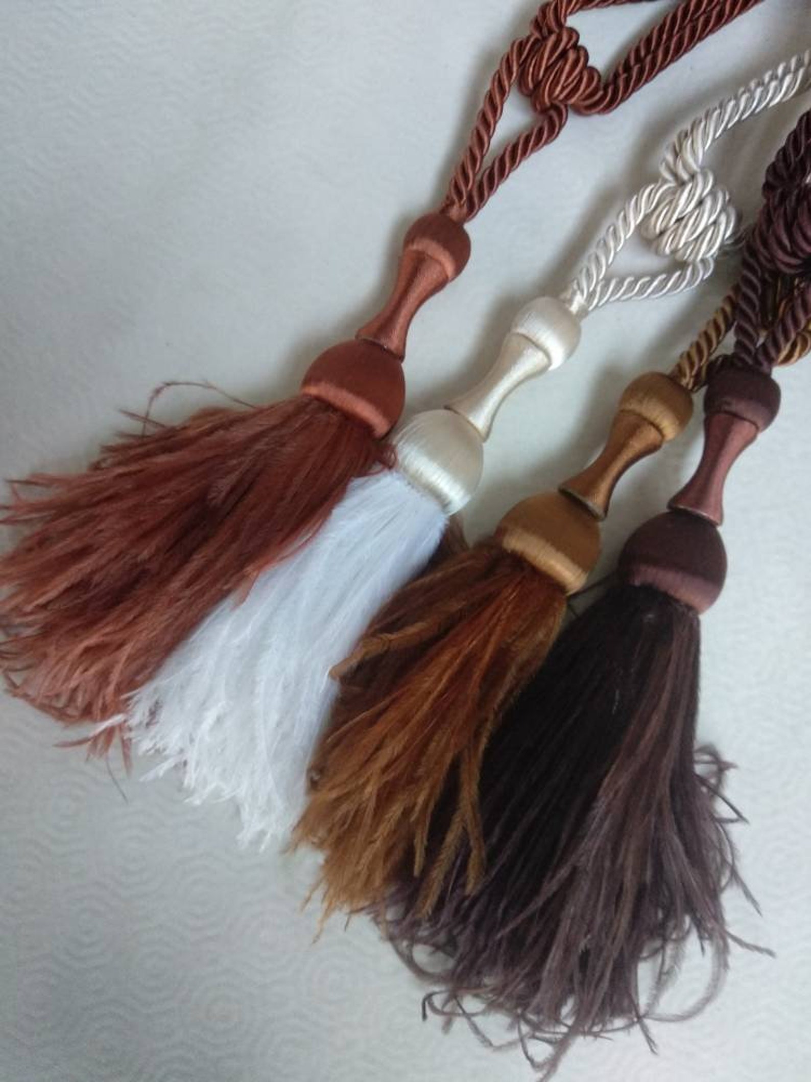 Tieback Holdback With Feather for Curtains and Drapes | Etsy