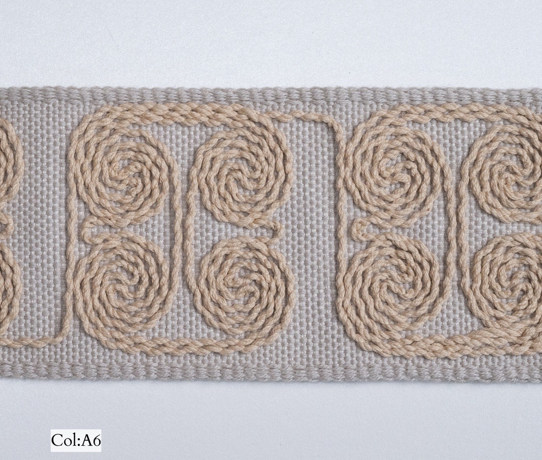 Cotton Jute Braid Fringe Trims /width 7cm 2.75 Inches/ Boho Gimp Braid ...