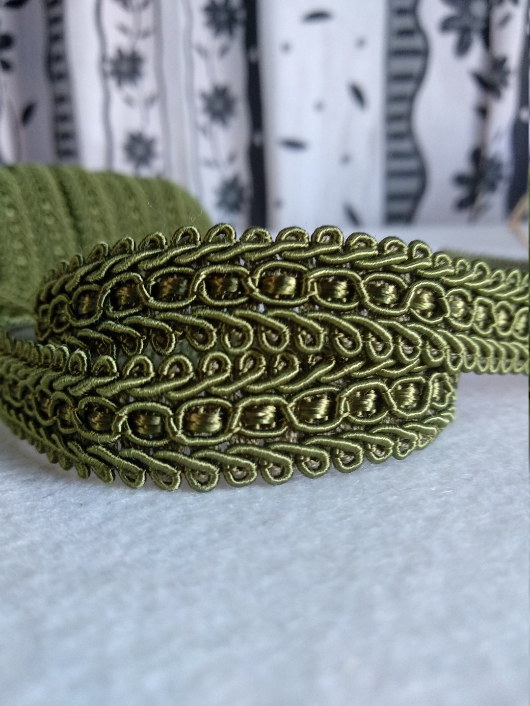 Olive Oil Braid Fringe Trims|1.8cm - 0.71 Inches Gimp Braid Upholstery ...