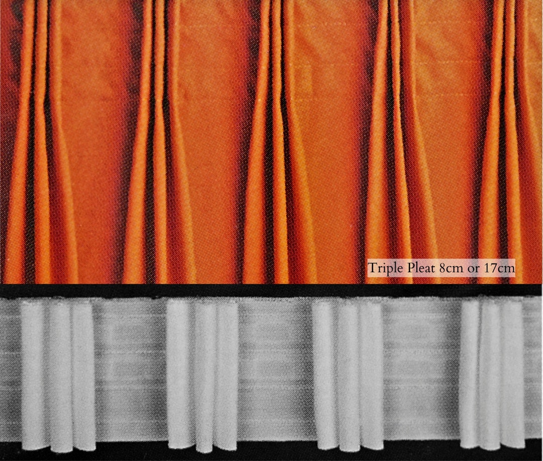 Trasparent 3 Pleated Curtains Tape8cm,12cm,17cm Wide Multi Slot ...