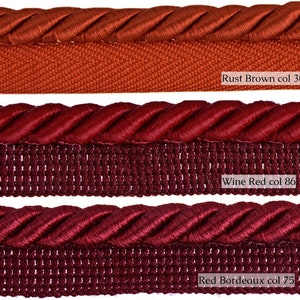 Silky Twisted Rayon Cord Trim | Luxury Upholstery & Curtain Piping Cord ...