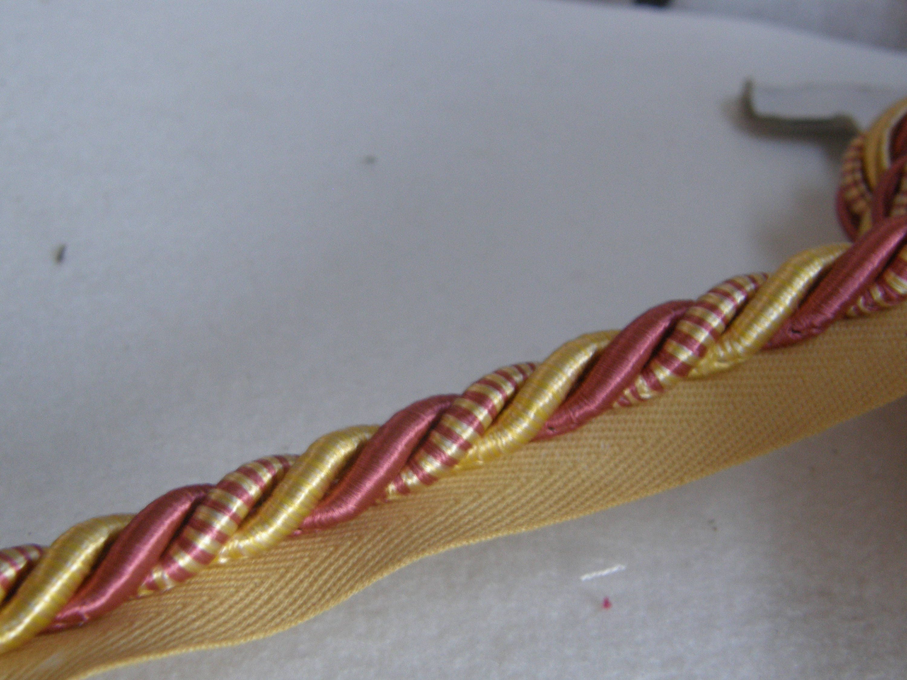 Piping Cord Trim | 1 cm thick | Pink Yellow Upholstery trim | Sewing ...