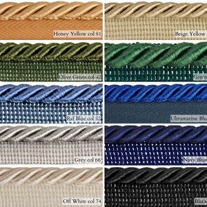 Silky Twisted Rayon Cord Trim | Luxury Upholstery & Curtain Piping Cord ...