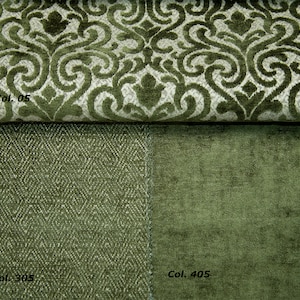 Velvet Green Classic Chenille Upholstery Fabric|140 Cm - 55 Inches ...