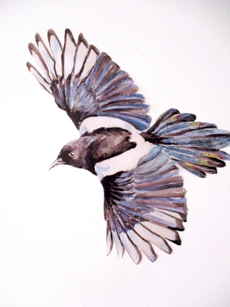 Magpie Wall Stickers Gothic Home Decor Bird Wall Decal - Etsy Australia