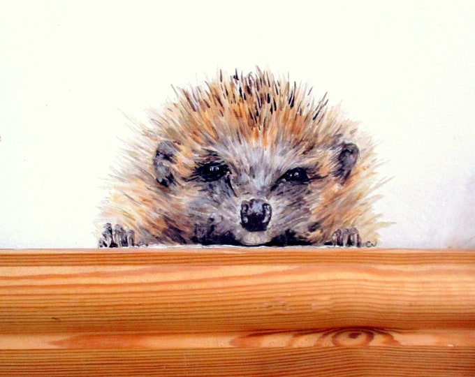 Hedgehog Wall Sticker Hedgehog Wall Decal Hedgehog Home - Etsy