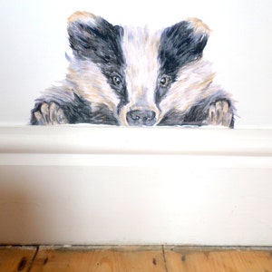 Badger Wall Decal Badger Gifts Wall Stickers Wildlife - Etsy