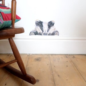 Badger Wall Decal Badger Gifts Wall Stickers Wildlife - Etsy