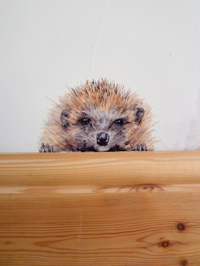 Hedgehog wall sticker hedgehog wall decal hedgehog home | Etsy