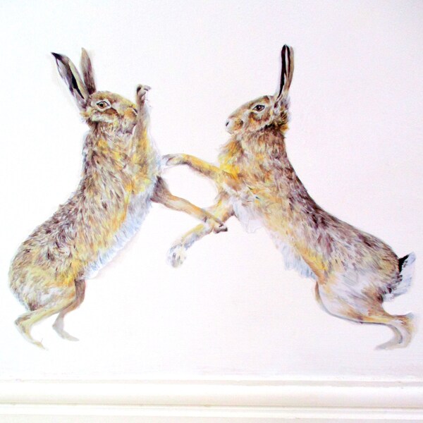 Boxing Hare - Etsy