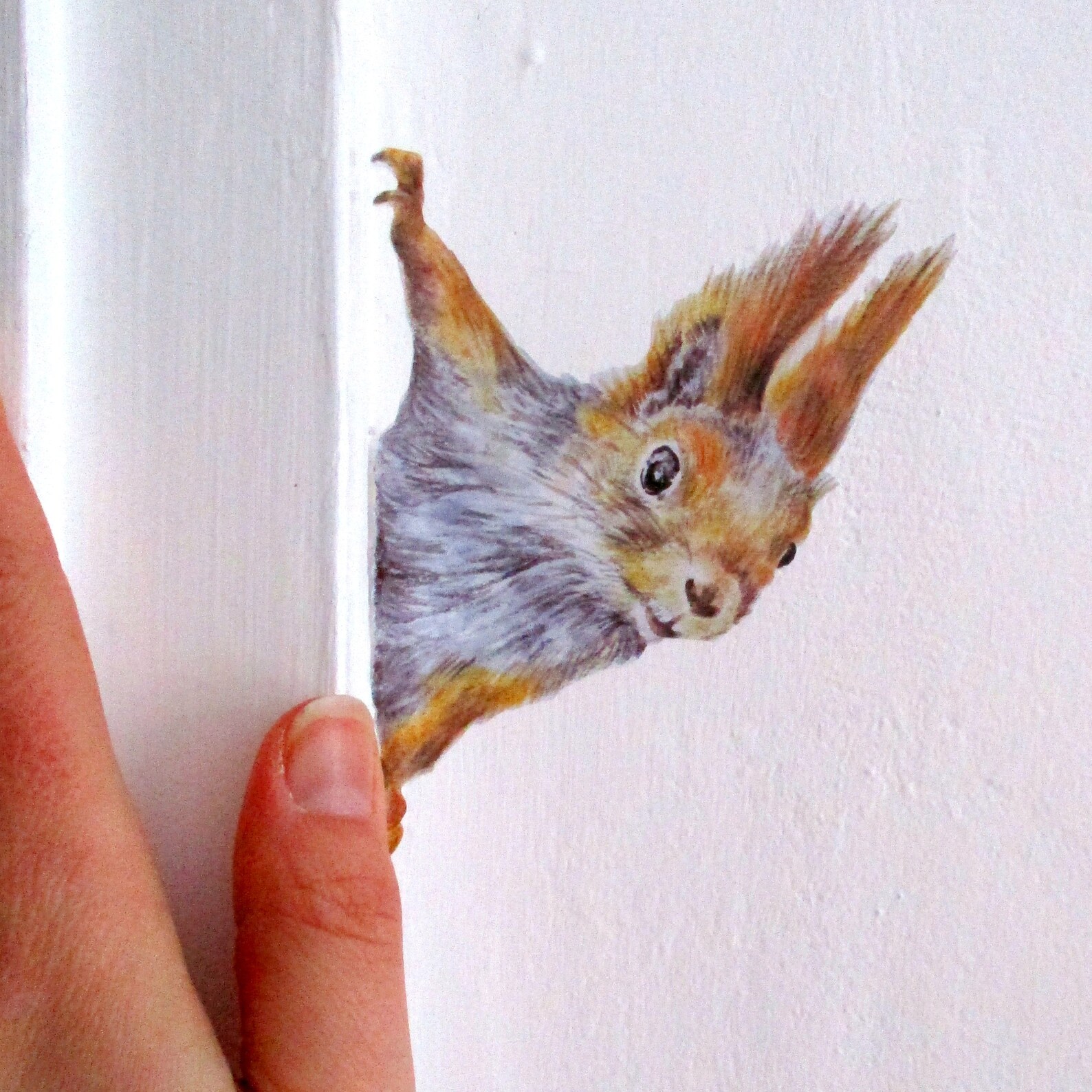 Cute Squirrel Decor Squirrel Wall Sticker Red Squirrel Wall | Etsy UK