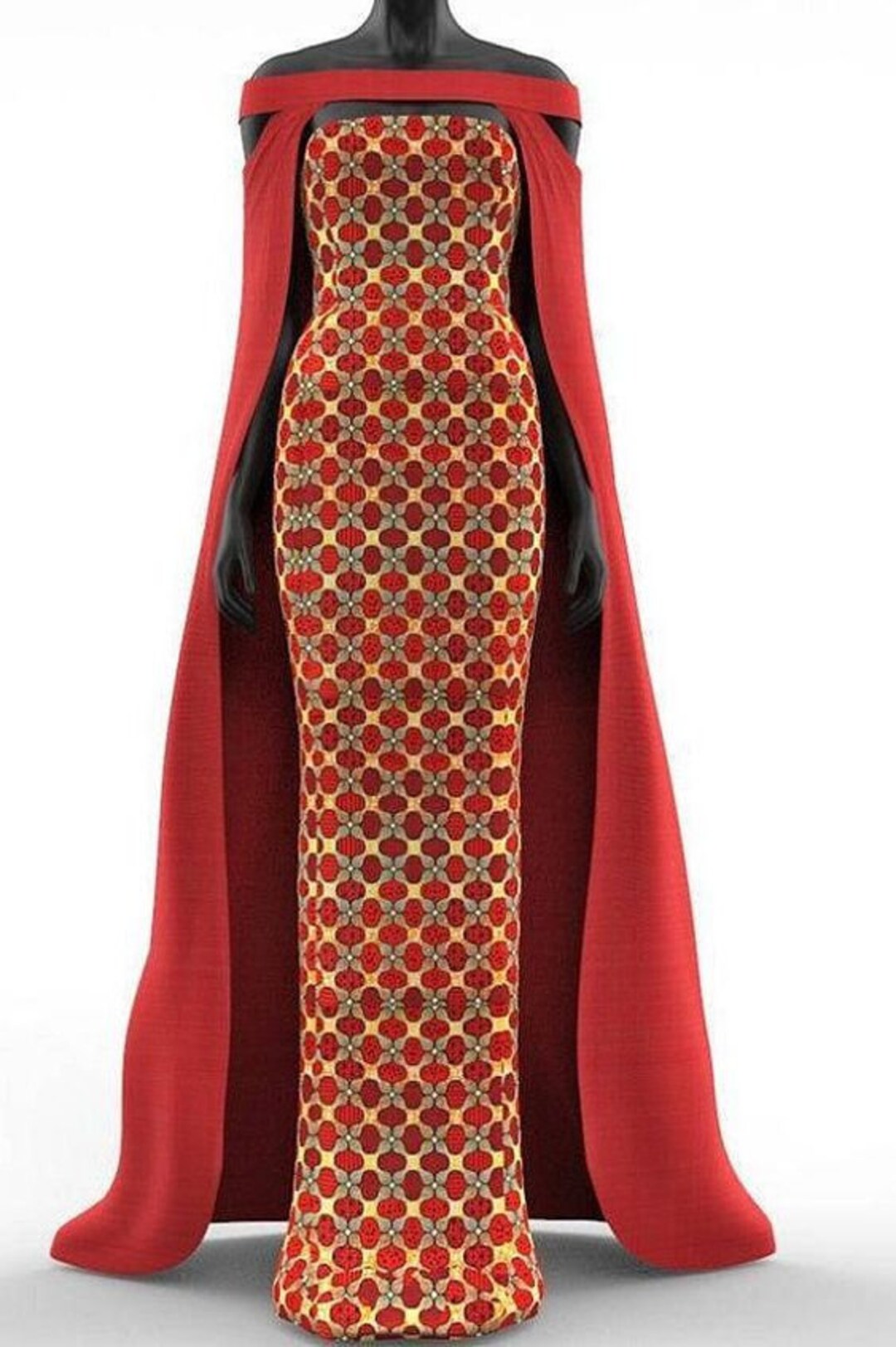 Ankara Cape Dress - Etsy