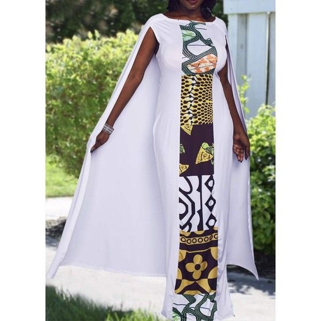 Short Cape Ankara Wedding Dress - Etsy
