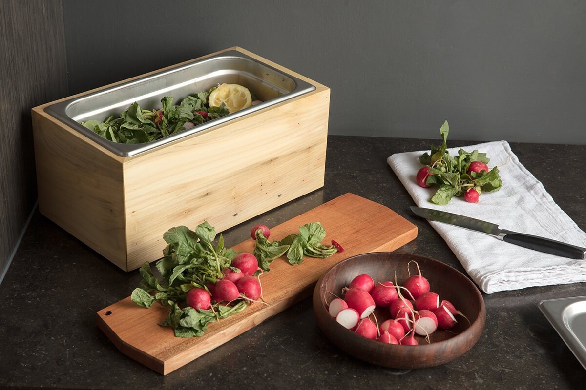 Noaway Countertop Compost Bin in Wood // Kitchen Organization - Natural ...