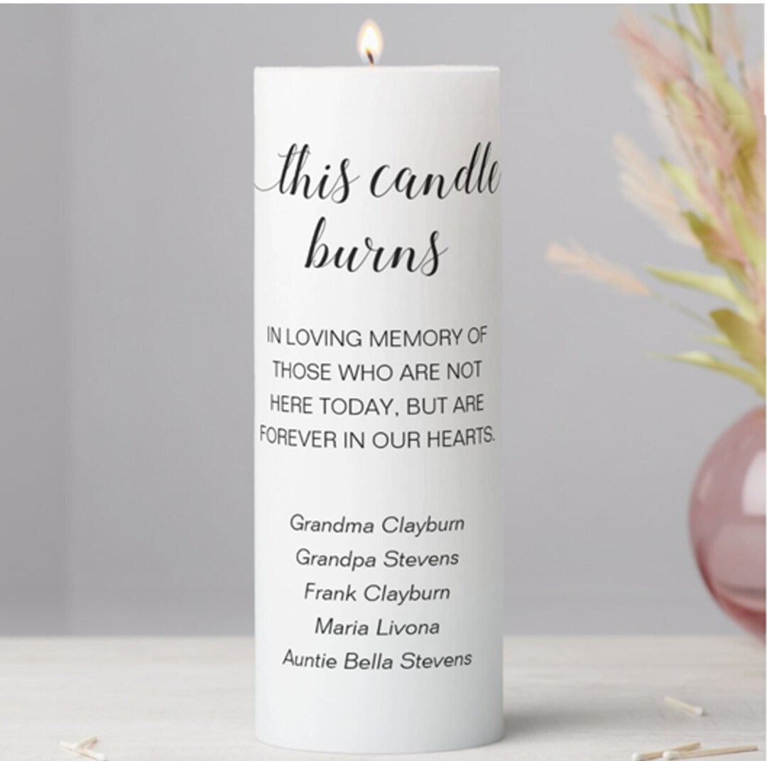 Personalized in Loving Memory Wedding Ceremony Candle - Etsy