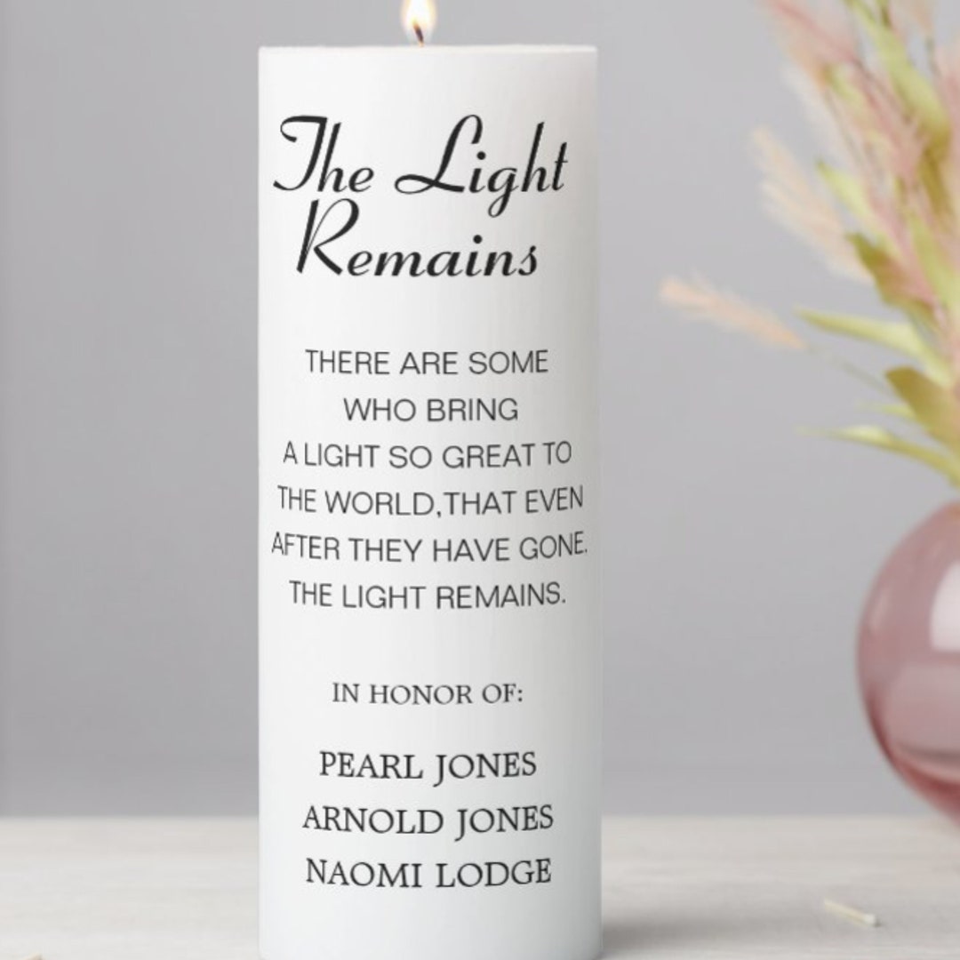 In Loving Memory Candle Wedding Memorial Bereavement Gift - Etsy