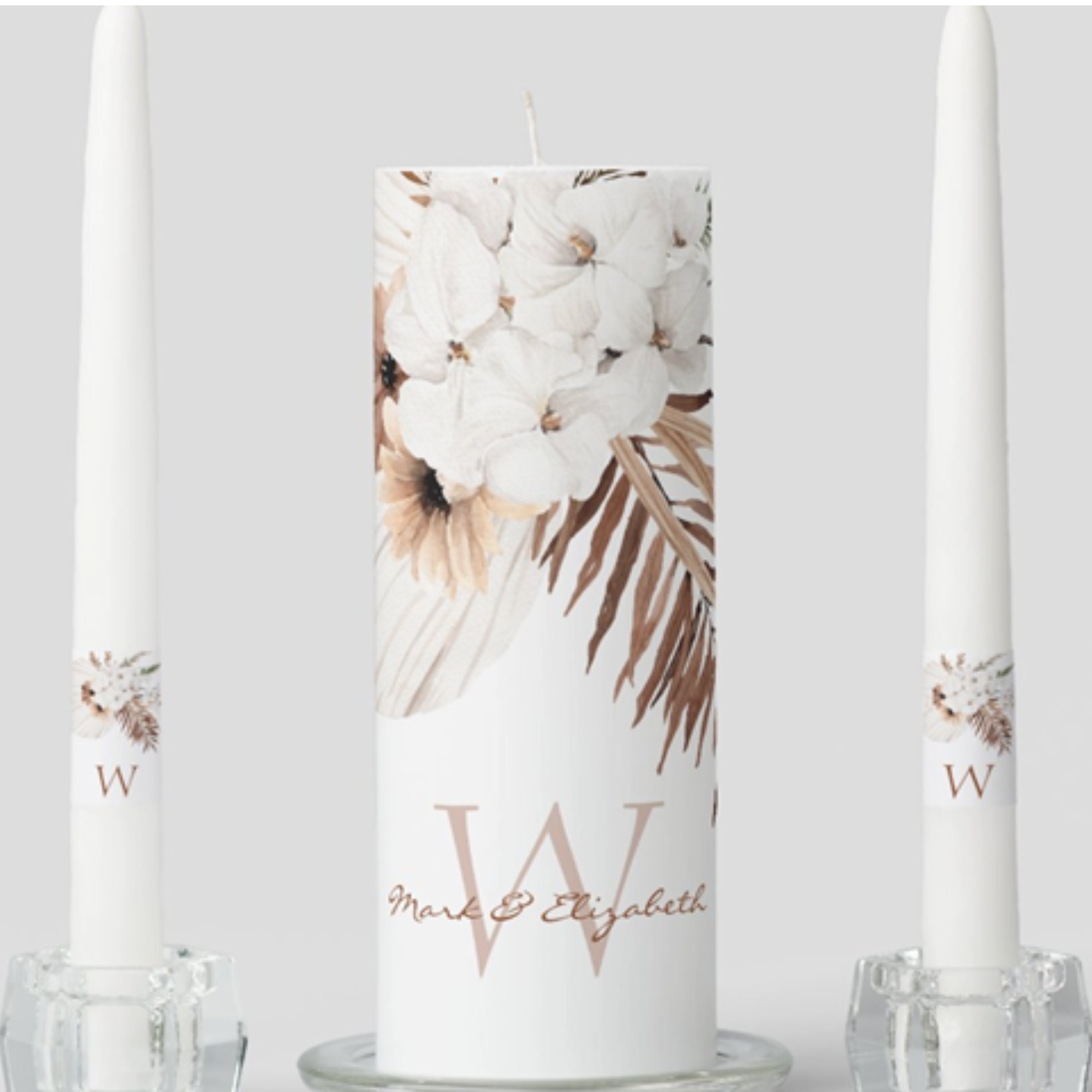 Personalized Unity Wedding Candles, Bohemian , Rustic, Anniversary Gift ...