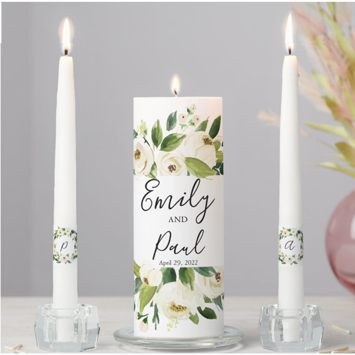 Unity Candle Wedding Set - Etsy