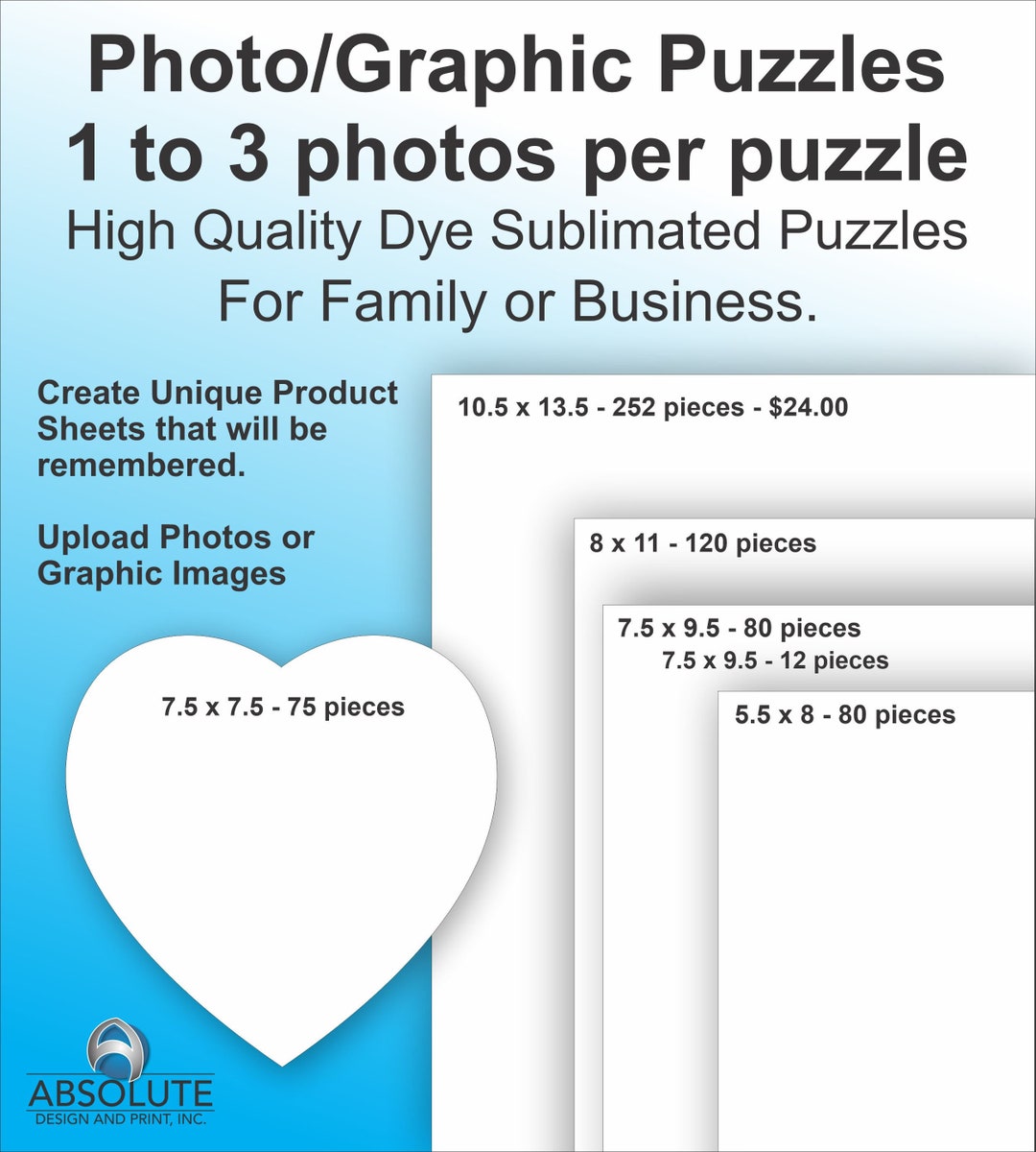 Custom Photo Collage Puzzle: Personalized Family or Business Gift - Etsy
