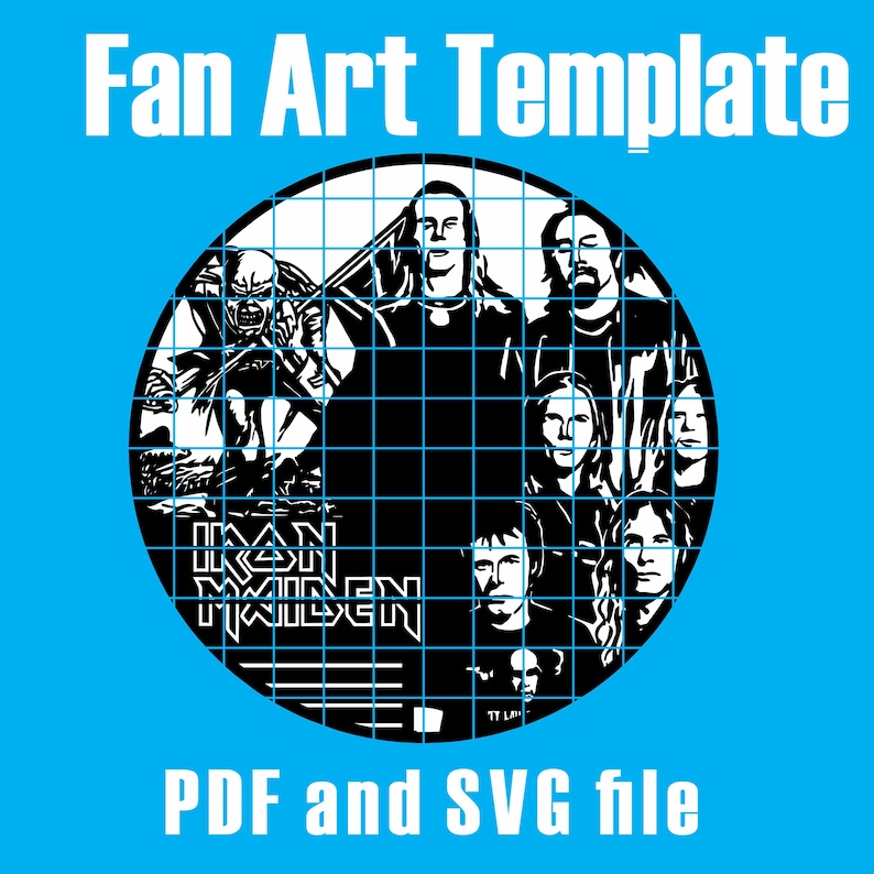 Iron Maiden Vinyl Record SVG: Laser Cut Template, Cricut Decal (digital ...