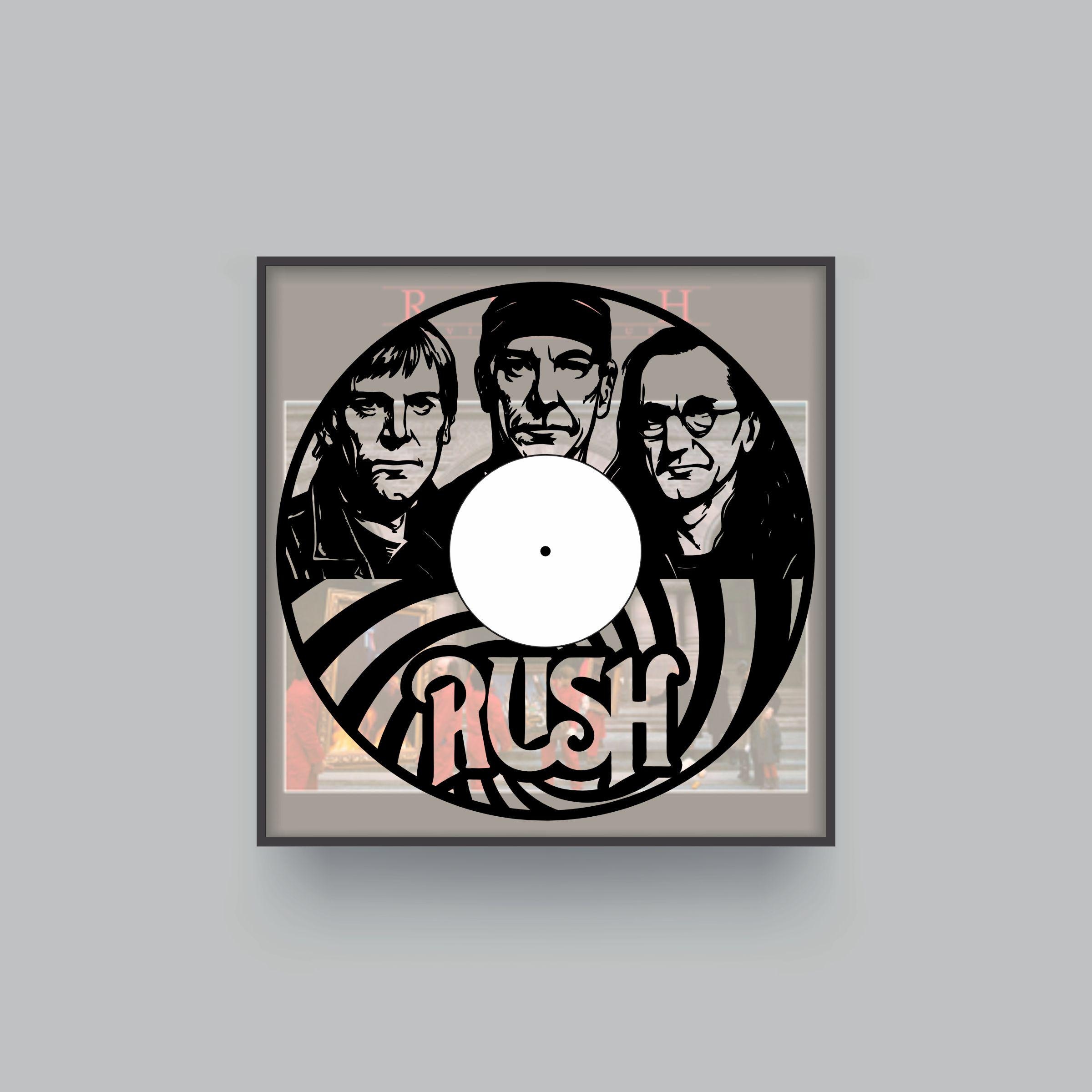Rush Vinyl Record Style SVG File: Rock Band Laser Cut Design (digital ...