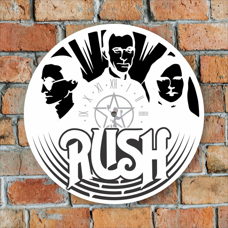Rush Vinyl Record Style SVG File: Rock Band Laser Cut Design (digital ...