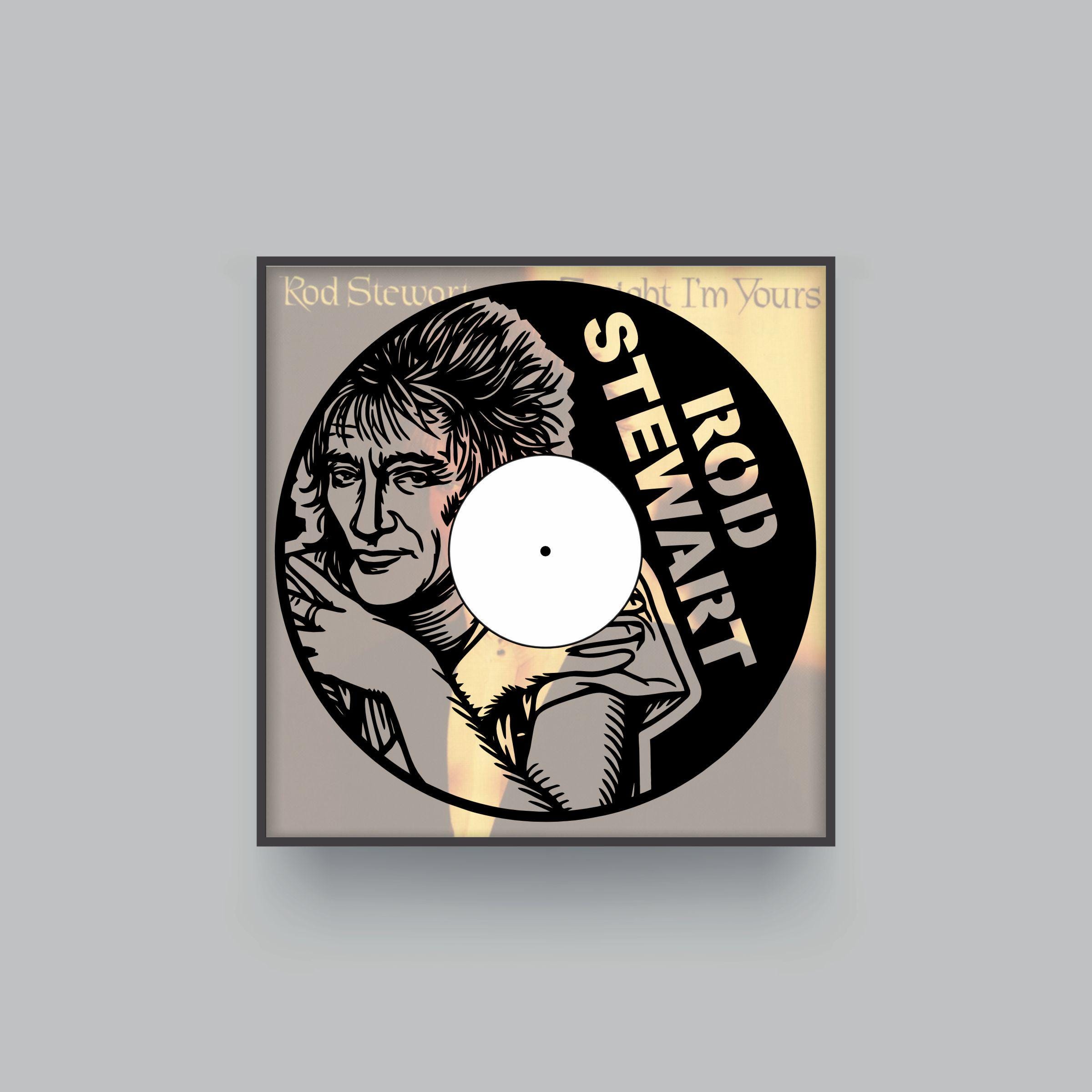 Rod Stewart Vinyl Record SVG: Laser Cut Template for Cricut, Glowforge ...