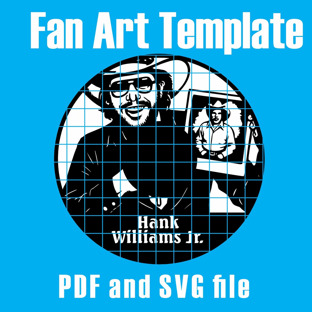 Hank Williams Jr - Vinyl Cutout Template - Etsy