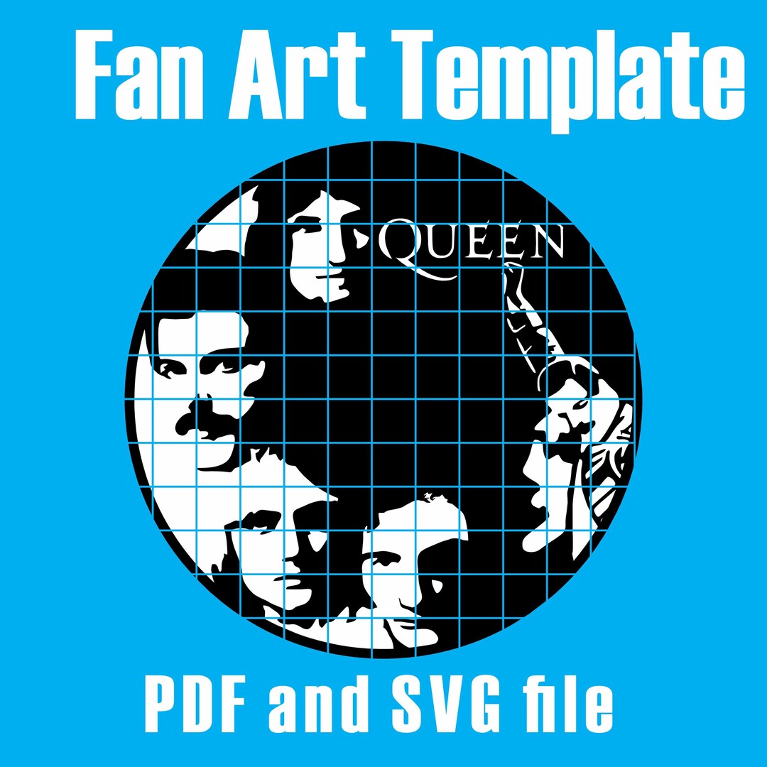 Queen Fan Art - Vinyl Cutout Template - Etsy