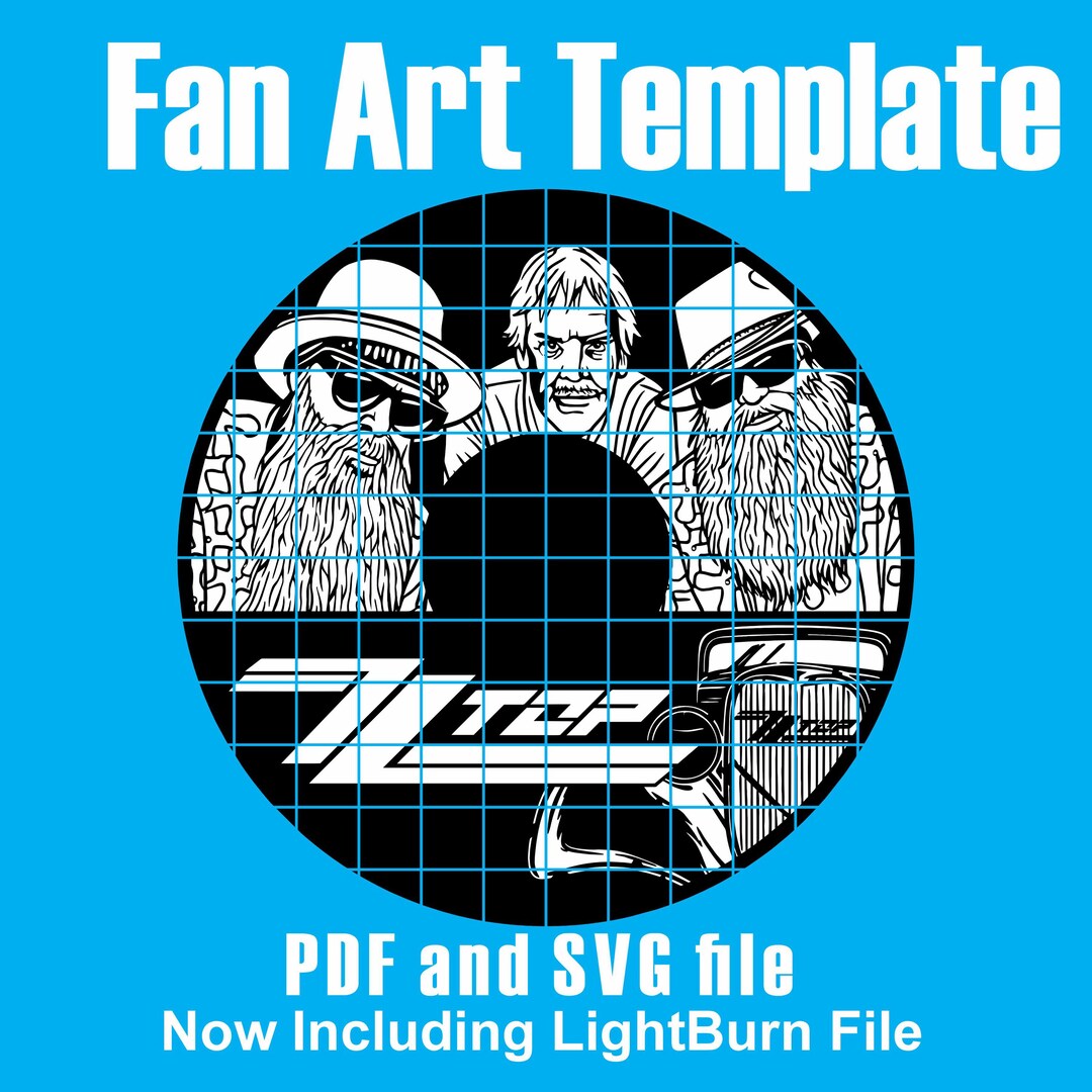 ZZ Top Vinyl Record SVG: Laser Cut/cricut Template (digital Download ...
