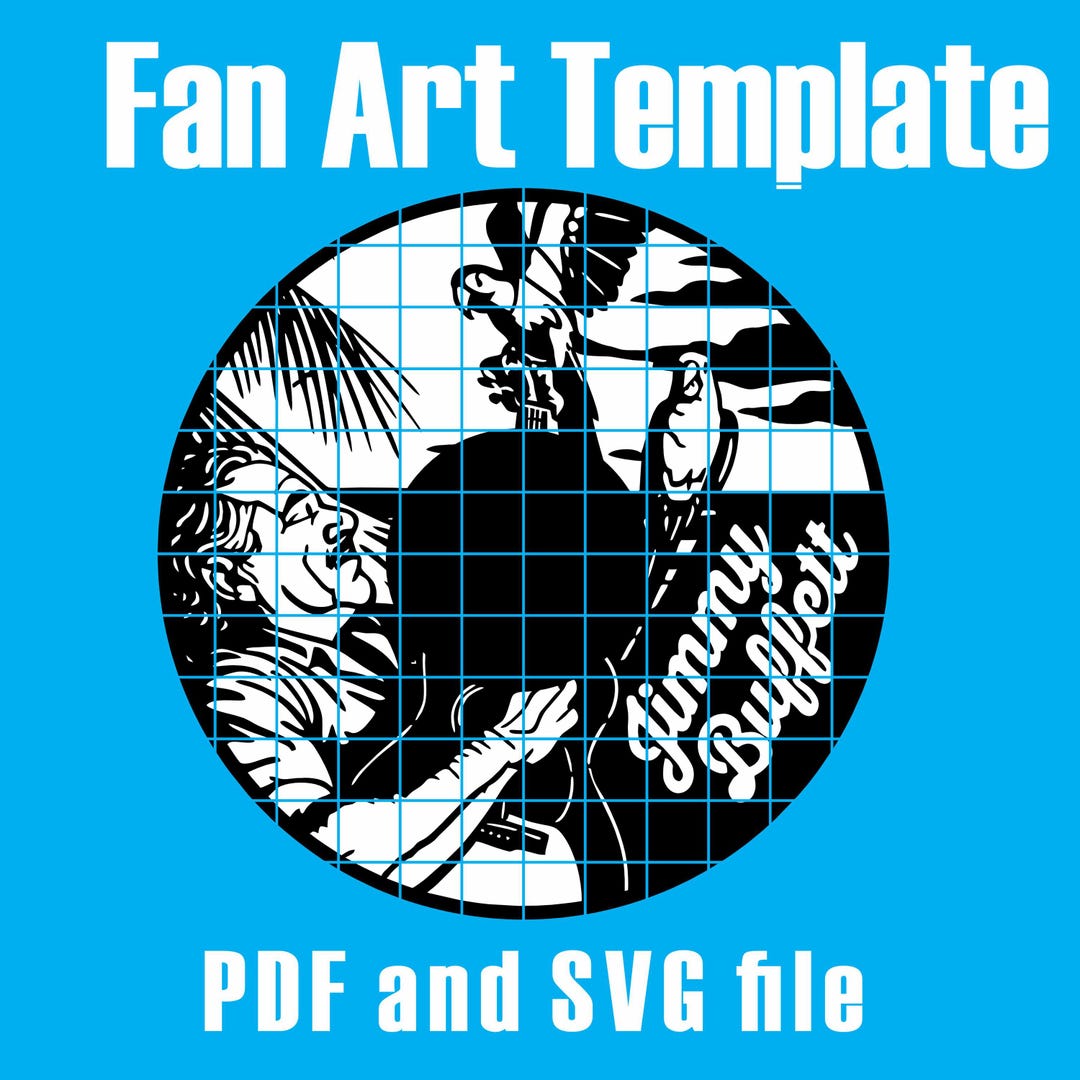Jimmy Buffett Fan Art - Vinyl Record Cutout Template - Etsy
