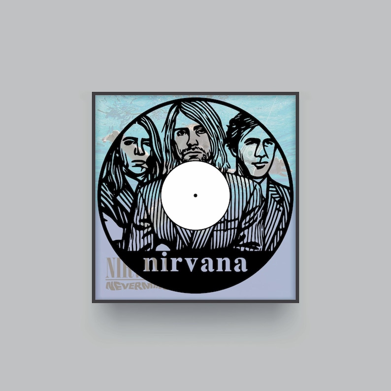 Nirvana Vinyl Record SVG Template: Cricut, Glowforge, Lightburn ...