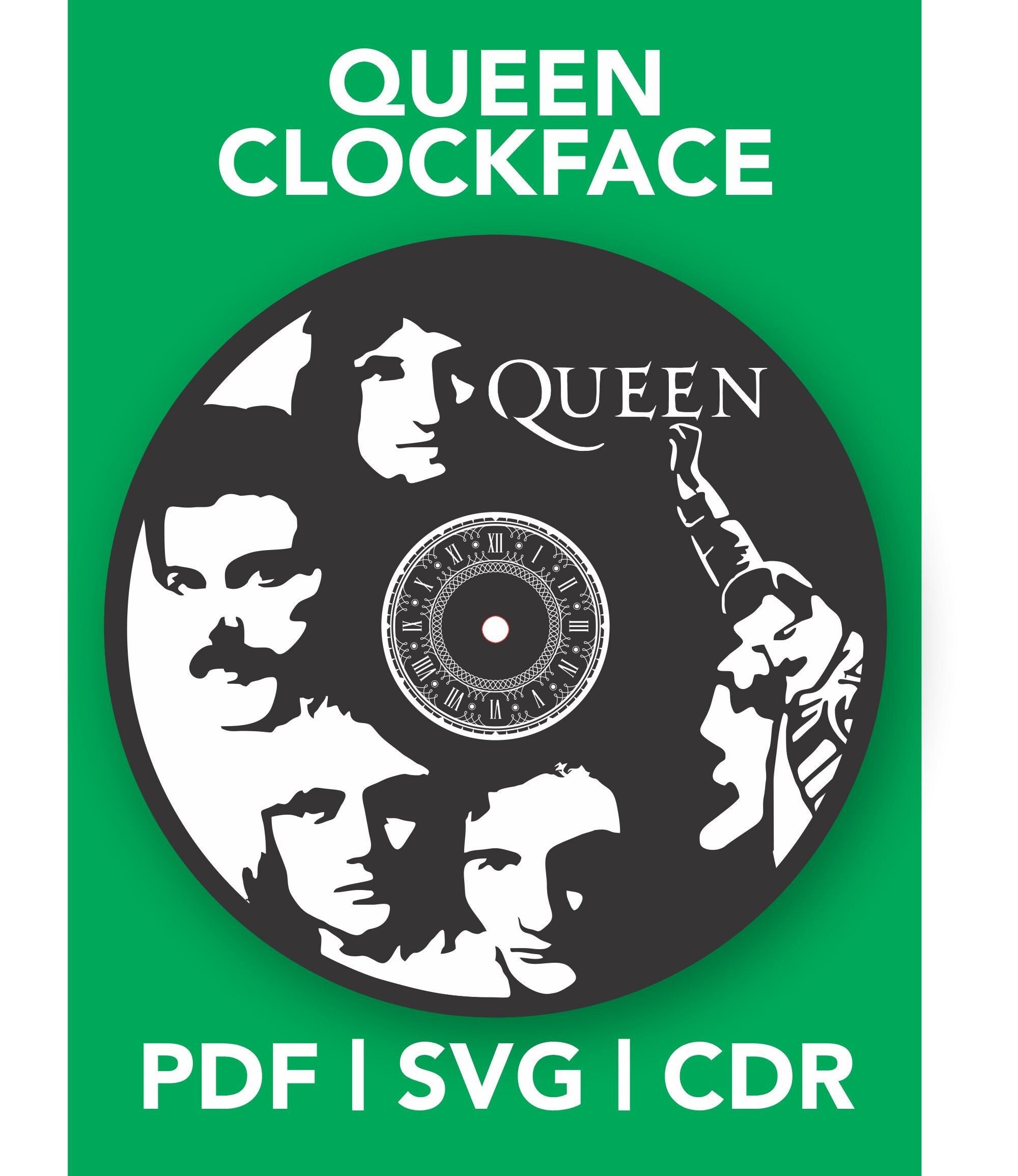 Queen Clock Face Template for Laser Cutter Projects DIY - Etsy