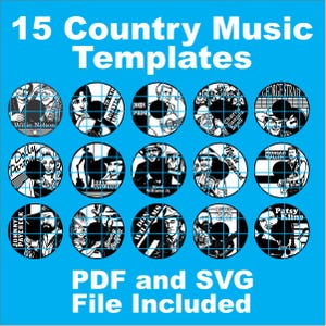 15 Country Music - Vinyl Cutout Template - Etsy