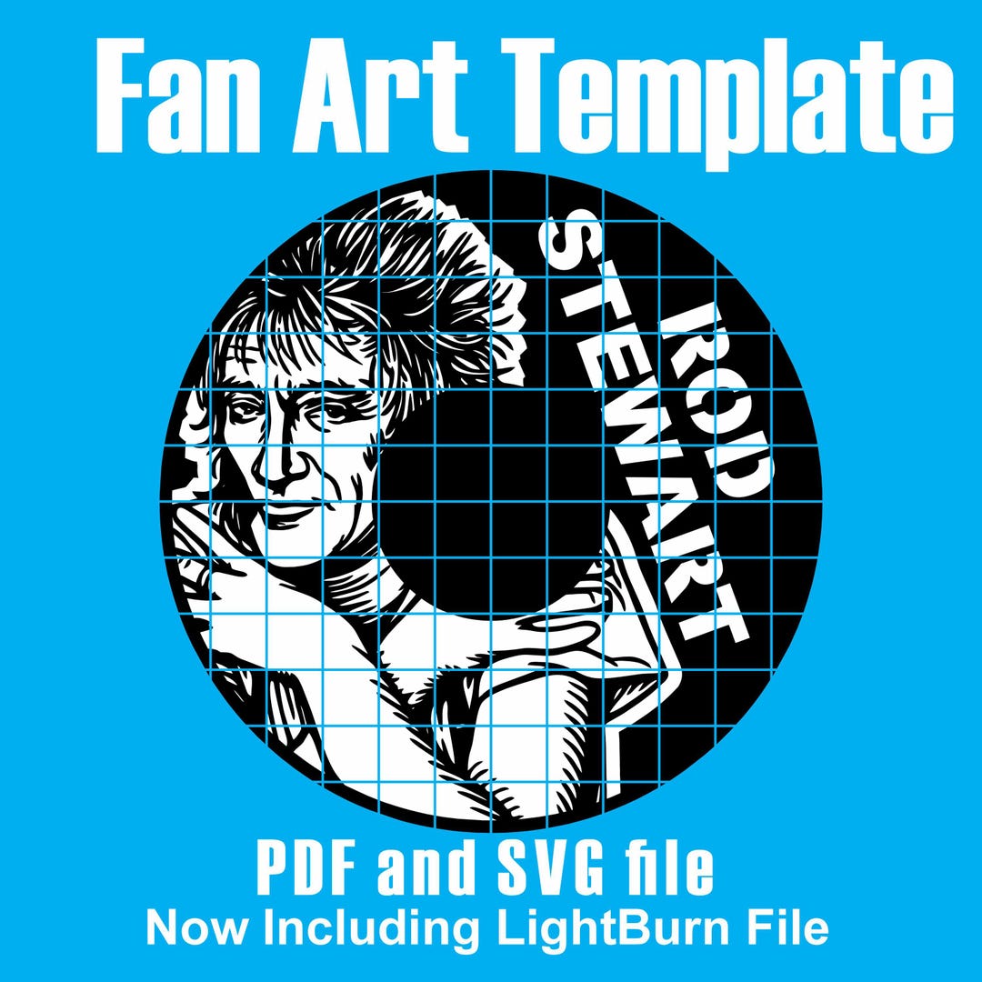 Rod Stewart Vinyl Record SVG: Laser Cut Template for Cricut, Glowforge ...