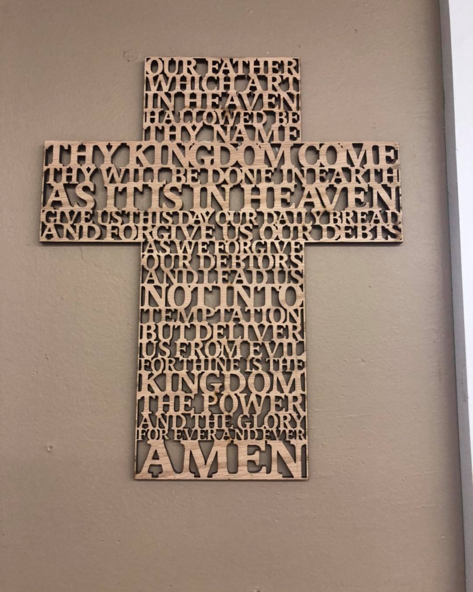 Lords Prayer Cross SVG File Wall and With Base Versions Great for ...