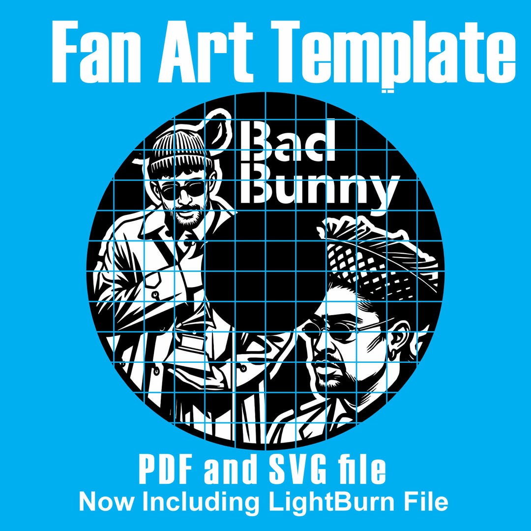 Bad Bunny Vinyl Record SVG: Laser Cut & Cricut Template (digital ...