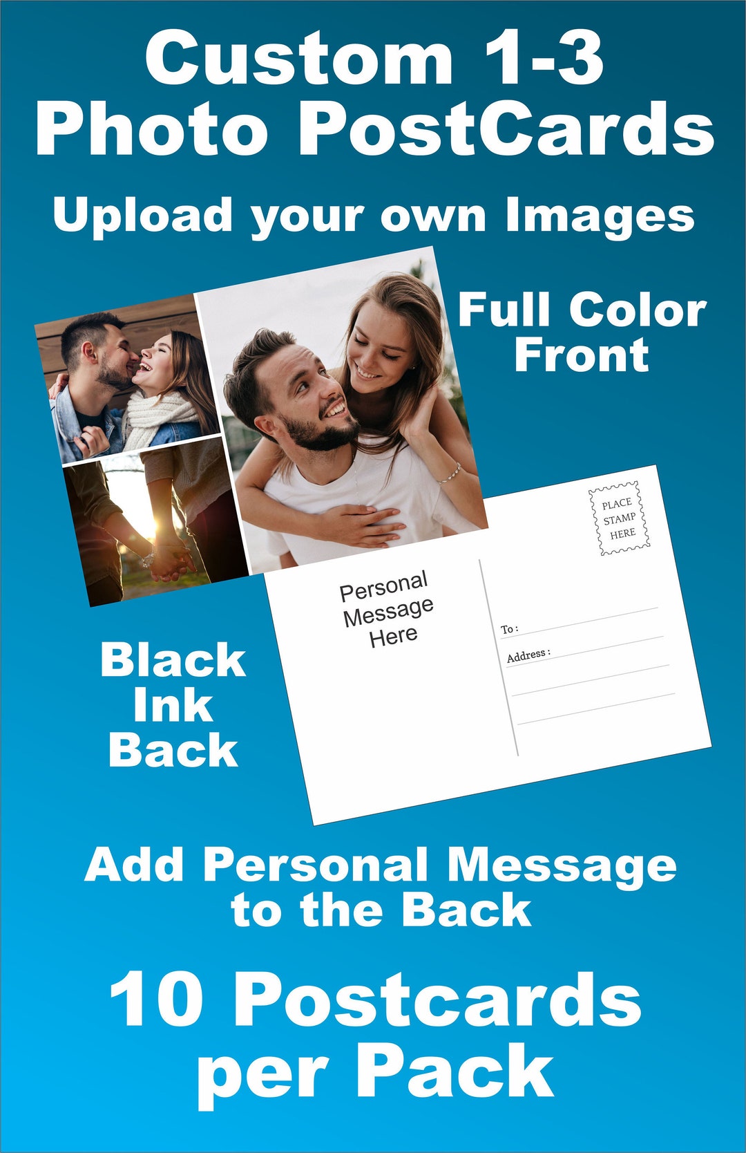 Custom Photo Postcards - Save the Date Cards, Personalized Wedding ...