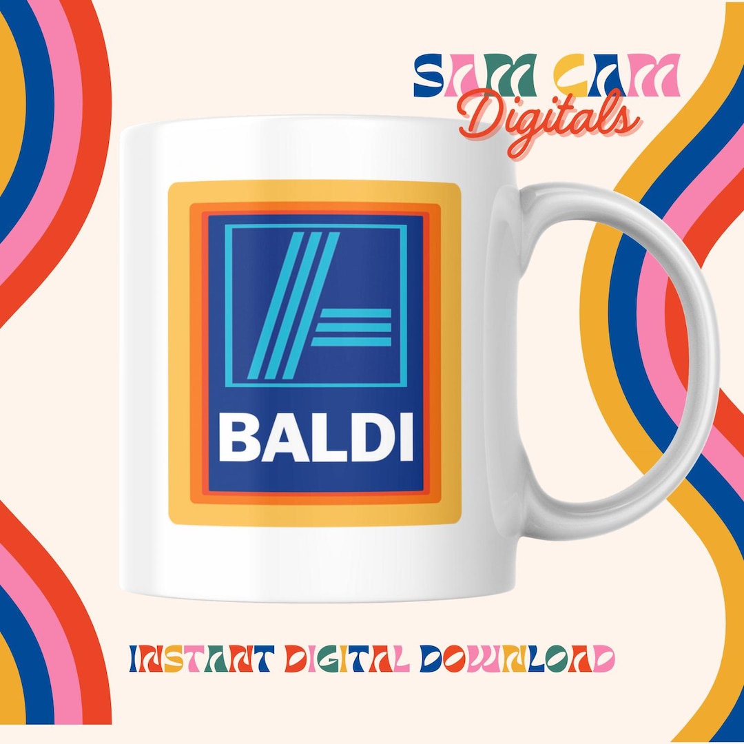 Baldi Mug Art, Sublimation Clipart, PNG , Mug Clipart, Funny Mug, Digital File, Digital Download ...