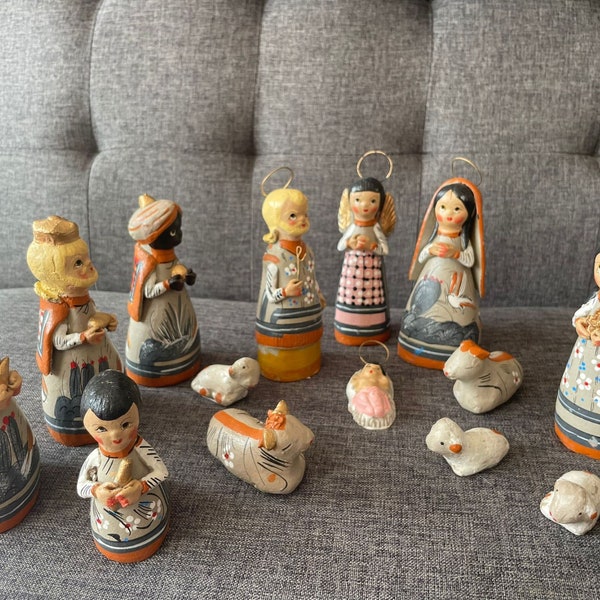 Pottery Nativity Set - Etsy