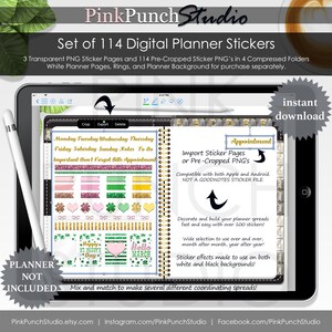 March St Patrick's Day Digital Planner Stickers Kit - Etsy