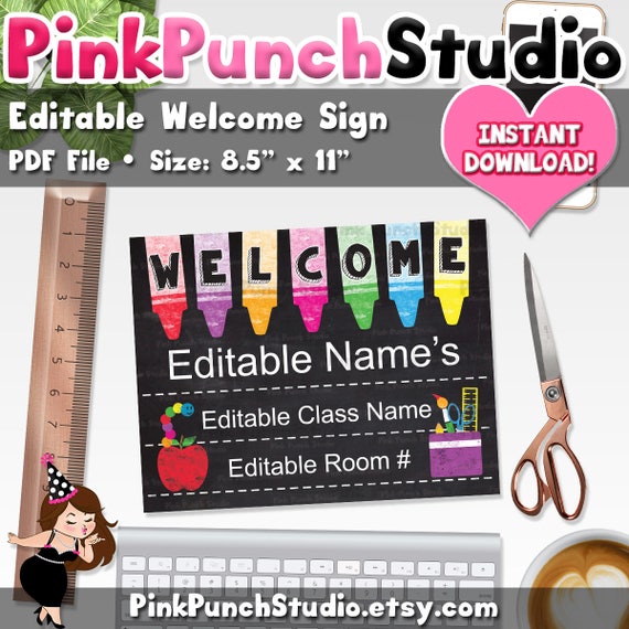 Welcome Sign For Classroom Door