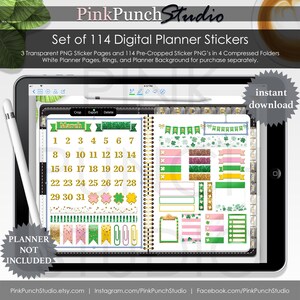 March St Patrick's Day Digital Planner Stickers Kit - Etsy