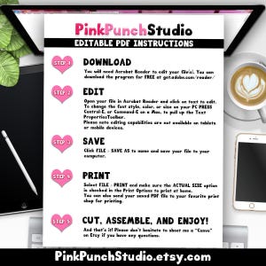 Editable Note Cards Teacher Printable PDF File INSTANT DOWNLOAD A2 Size ...