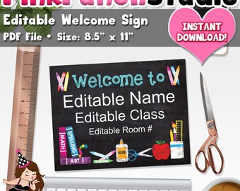 EDITABLE Teacher Classroom Door Sign Classroom Decor Teacher - Etsy