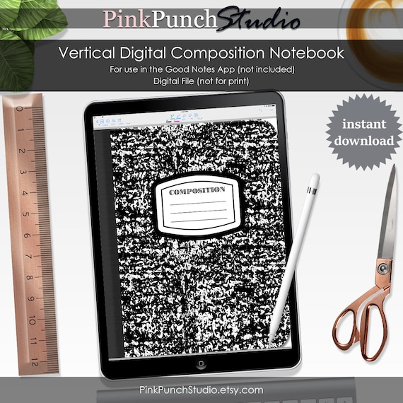 Paper Paper & Party Supplies Digital Composition Notebook for GoodNotes ...