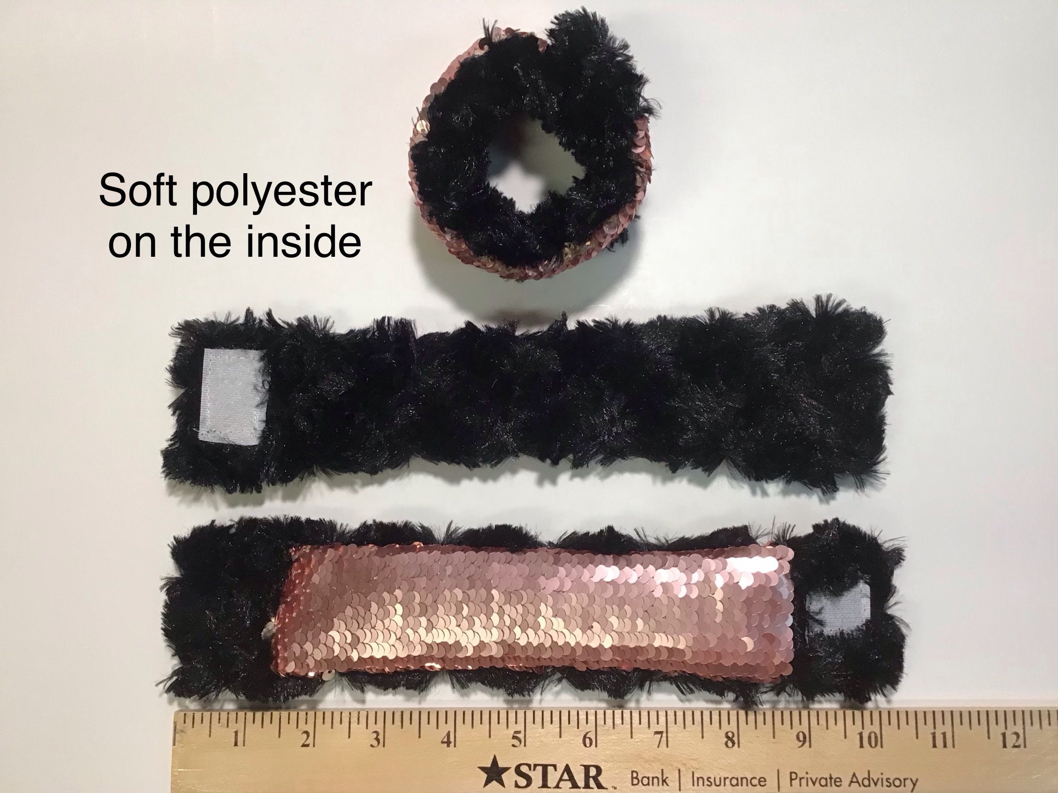 Fidget Wrist Cuff Rose Gold Flip Sequins Arm Band Dementia - Etsy