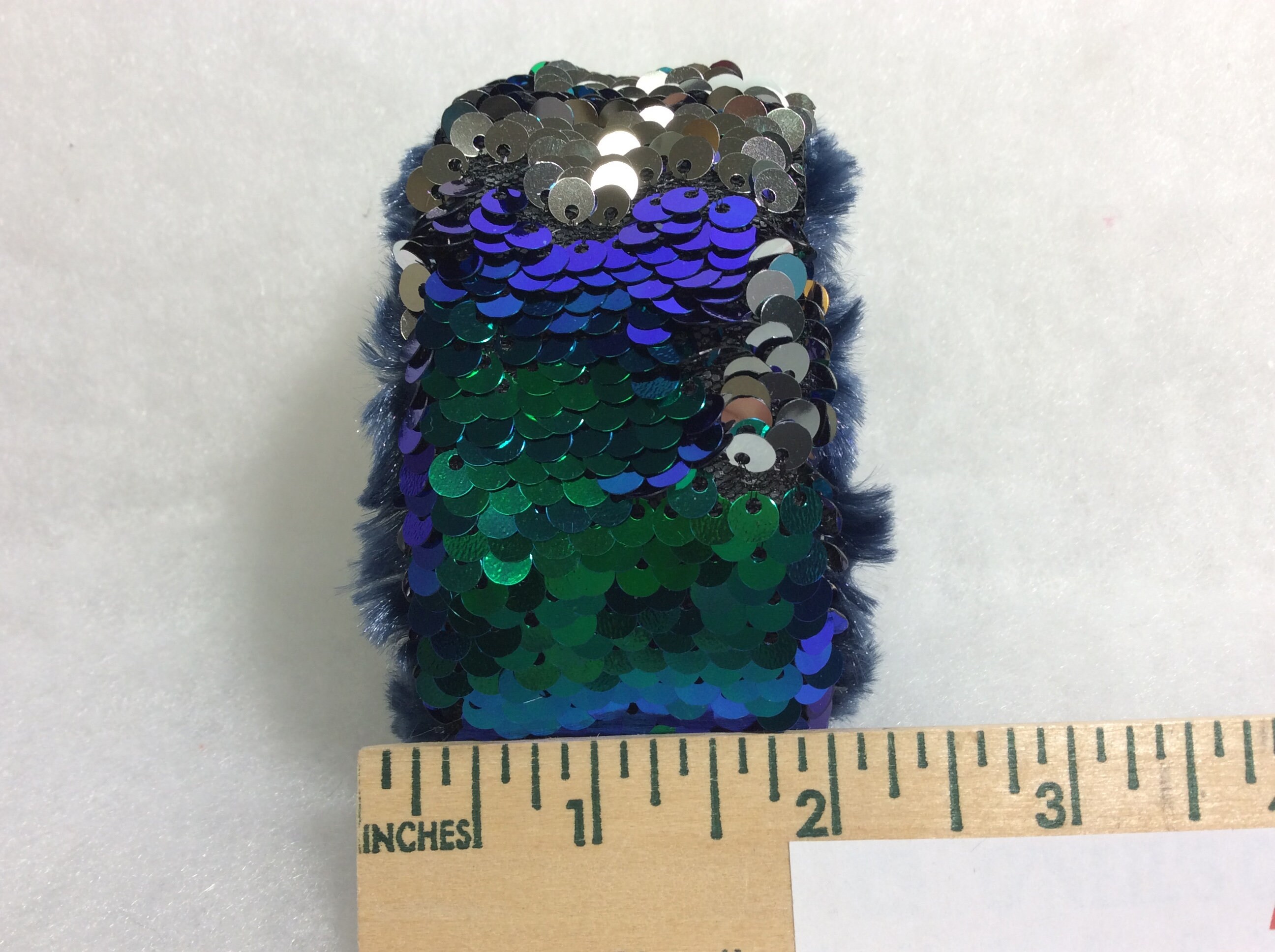 Adult Fidget wrist cuff with mermaid flip sequins to calm | Etsy